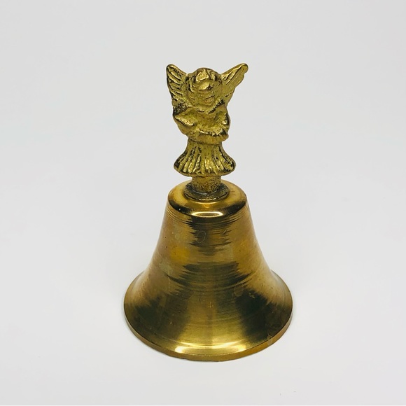 Holiday | Vintage Solid Brass Bell Cupid Angel Cherub Dinner Table Bell ...